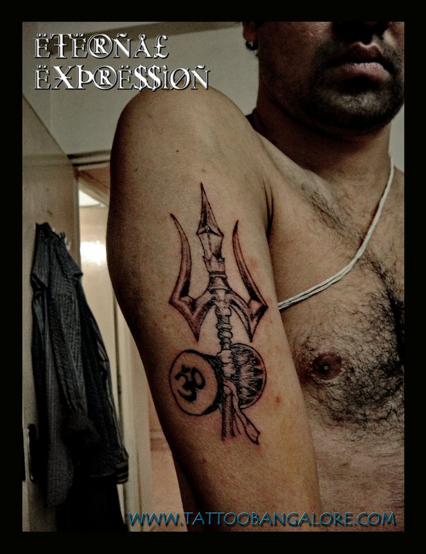 Om Trishul Tattoo Rahulk Tattooink Tattoos Religion
